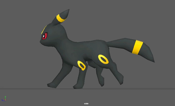 Pokemon – Umbreon Running – Keo's technical animation dump